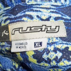 Rusty | Shirts | Rusty Brand Xl Ss Btn Up Casual Mesh Shirt | Poshmark